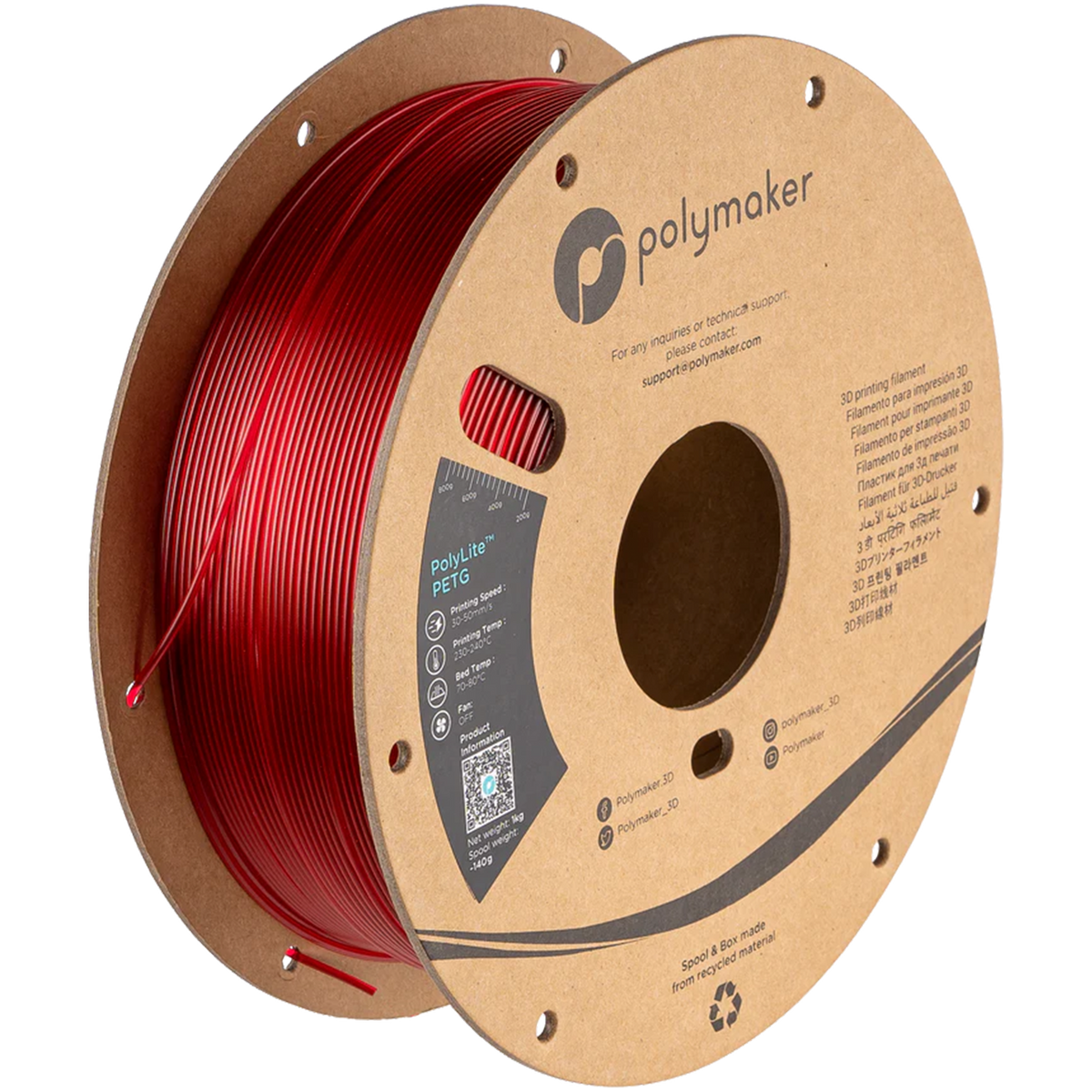 PolyLite™ Translucent PETG – Polymaker CA