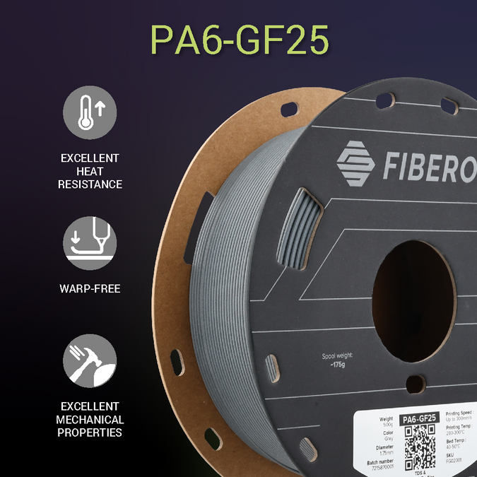 Fiberon™ PA6-GF25 (Formerly PolyMide™ PA6-GF) – Polymaker CA